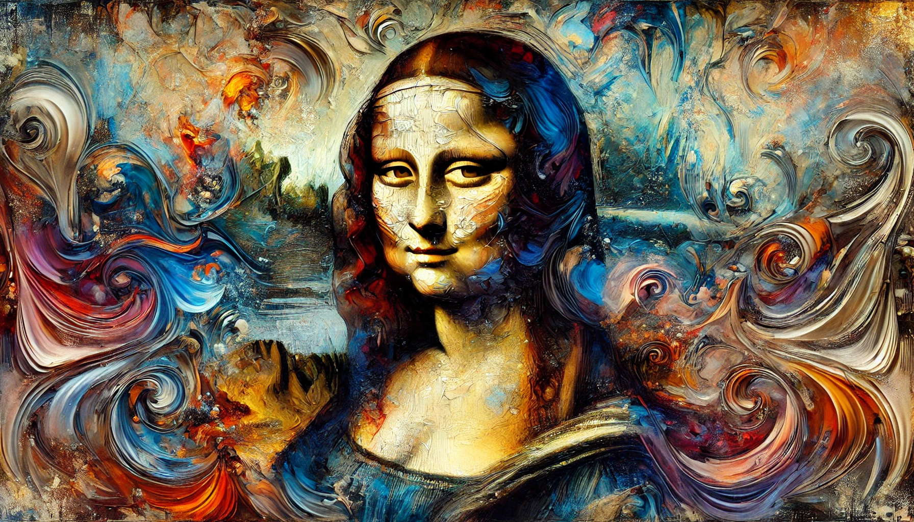 Abstract Expressionist Mona Lisa: A Modern Reimagination" #MonaLisa # ...
