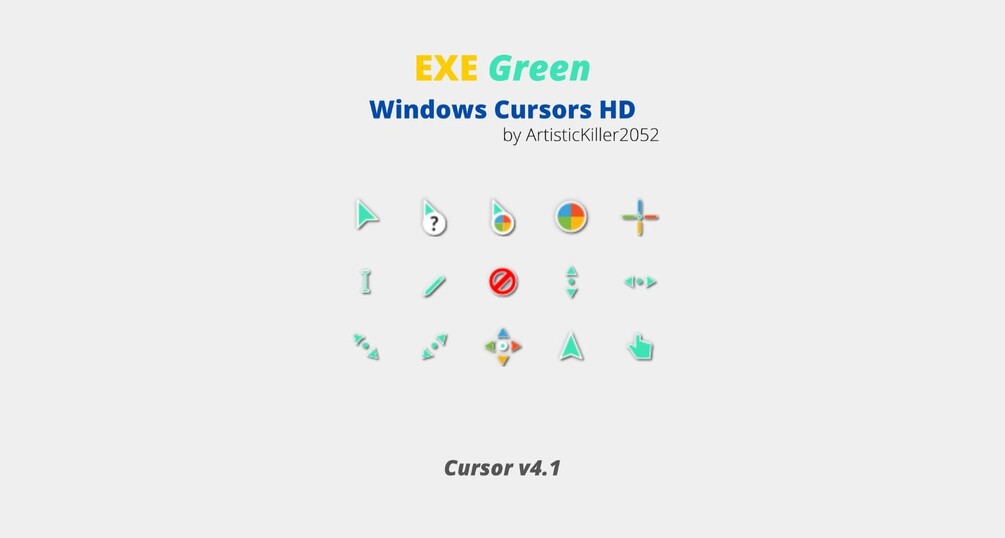 EXE v4.1 Green Cursor HD Windows 11/10/7