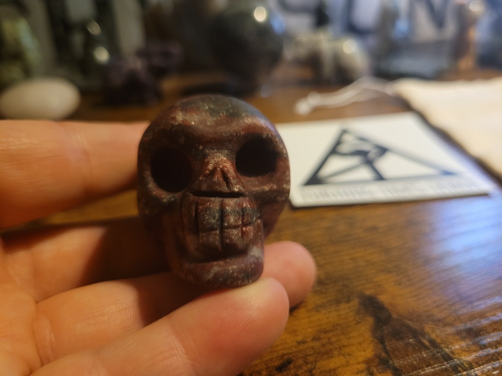 Brecciated Jasper Skull Carving