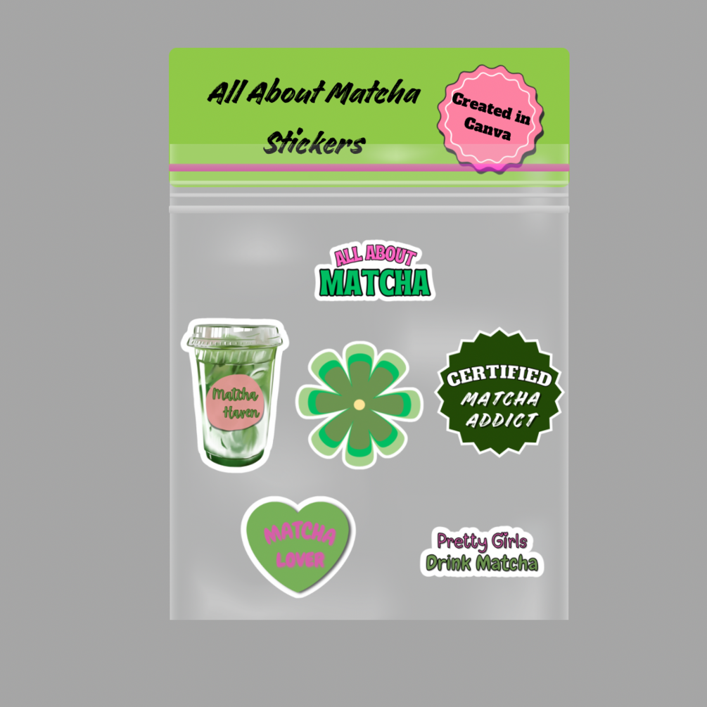 [Kelly Creates] All About Matcha Stickers