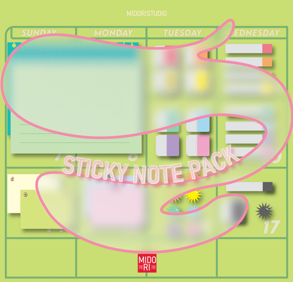 Digital Sticky Notes & Page Flag Set