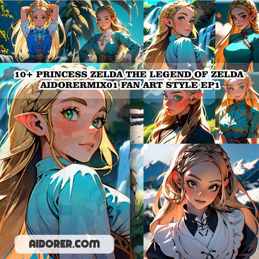 10+ PRINCESS ZELDA THE LEGEND OF ZELDA AIDORERMIX01 FAN ART STYLE EP1