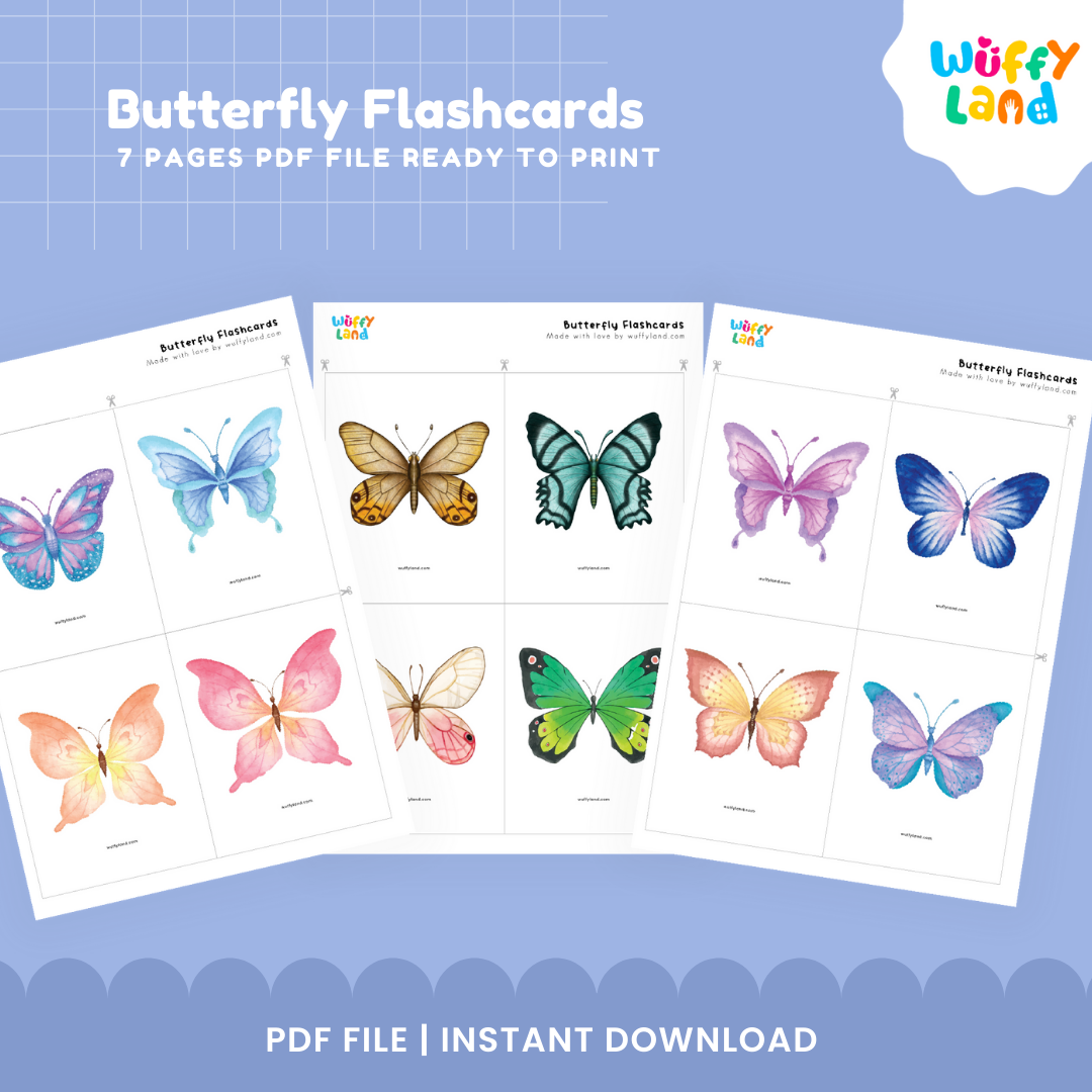 Butterfly Flashcards – Beautiful Printable Set for Kids & Educators!