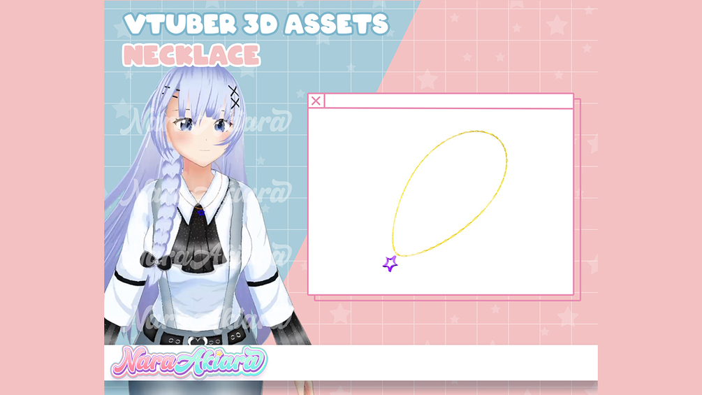 3D Vtuber Assets Necklace V15 Vroid Commission, 3D assets ready to use ...
