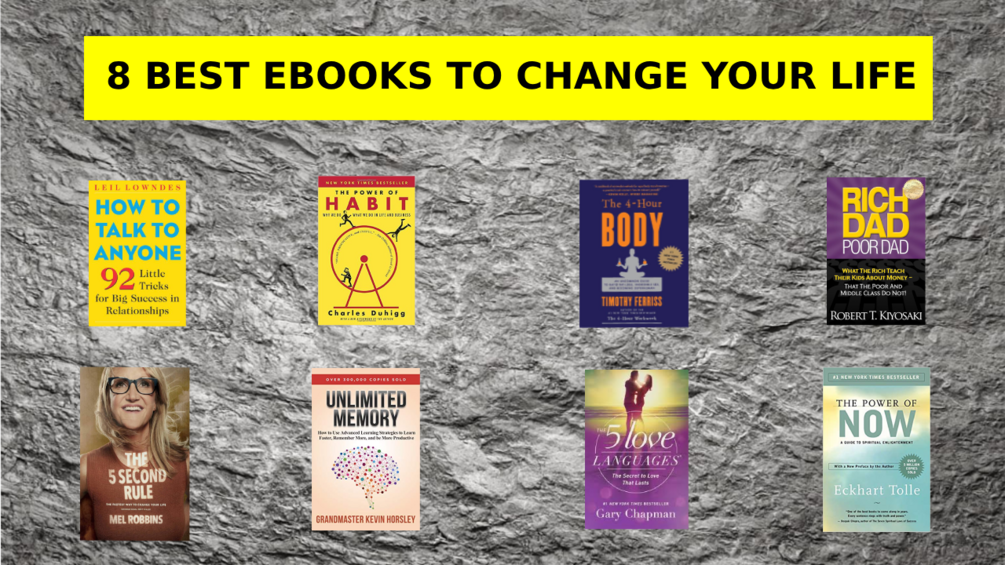 8 BEST EBOOKS TO CHANGE YOUR LIFE