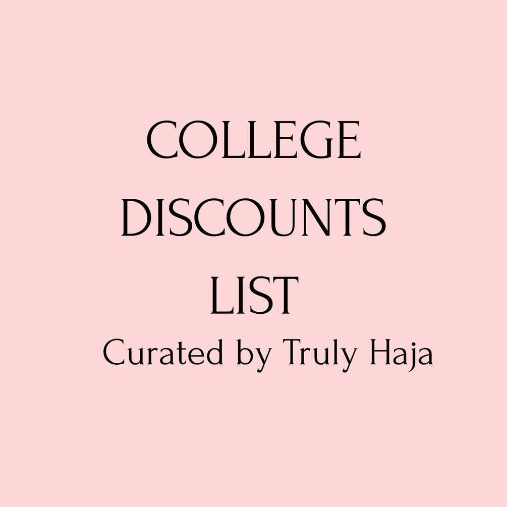 College Student DISCOUNTS List