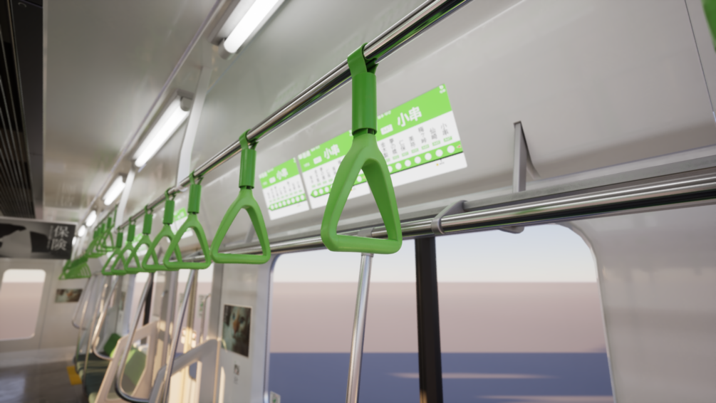 Japanese Train Interior Unreal Engine Scene