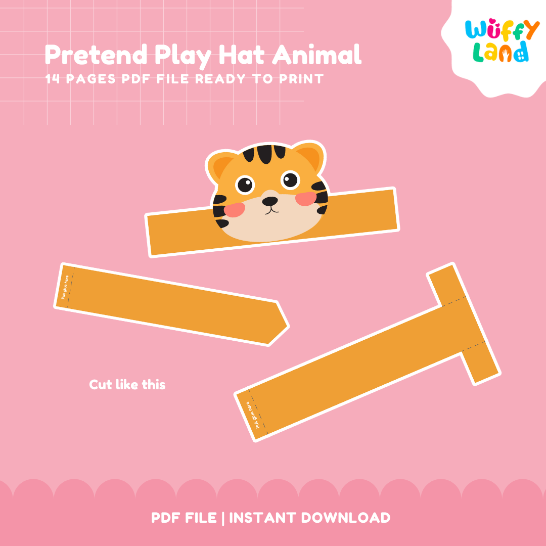 Pretend Play Animal Hat Printable - Fun Kids Activity - Animal Role ...