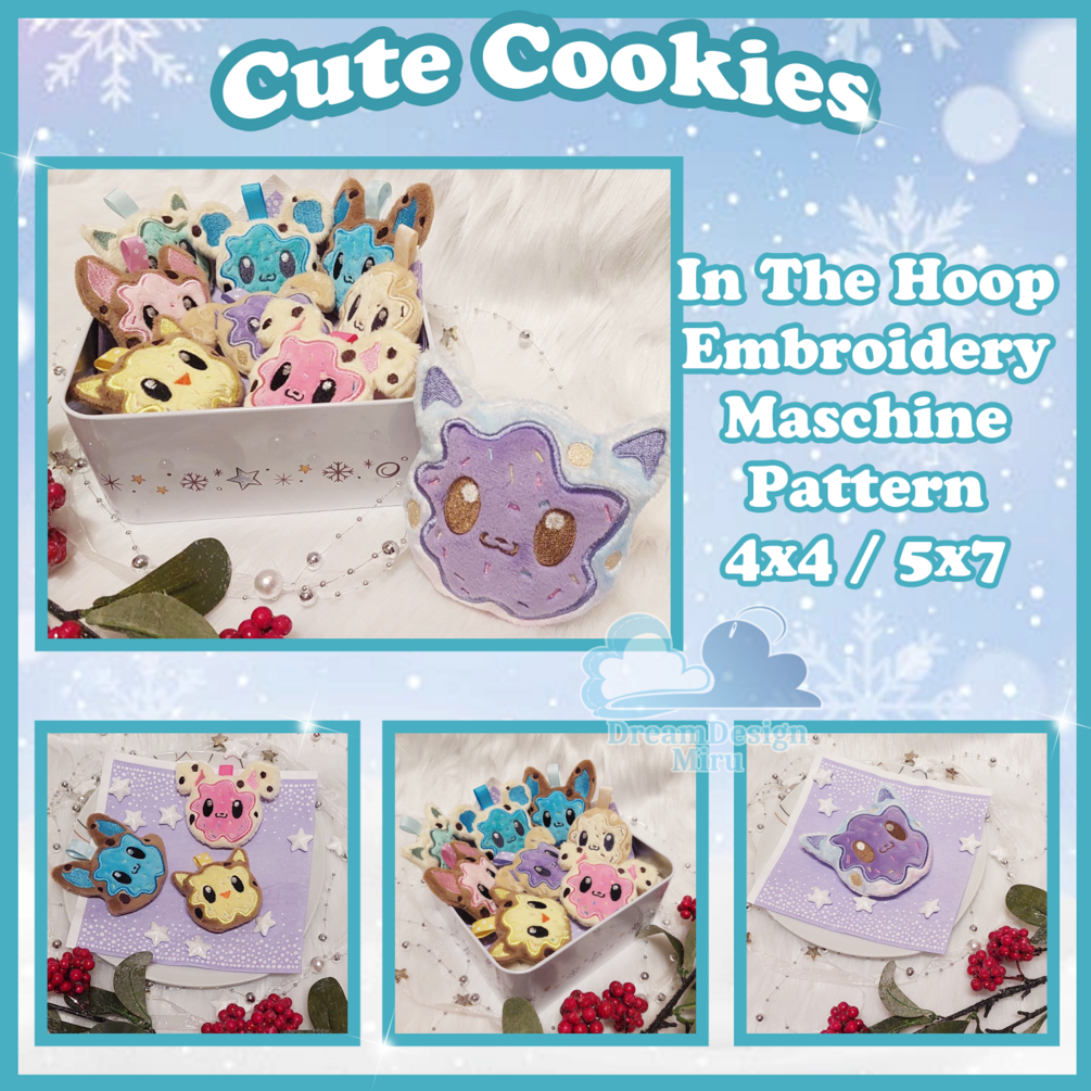 Cookie keychain ITH plush pattern