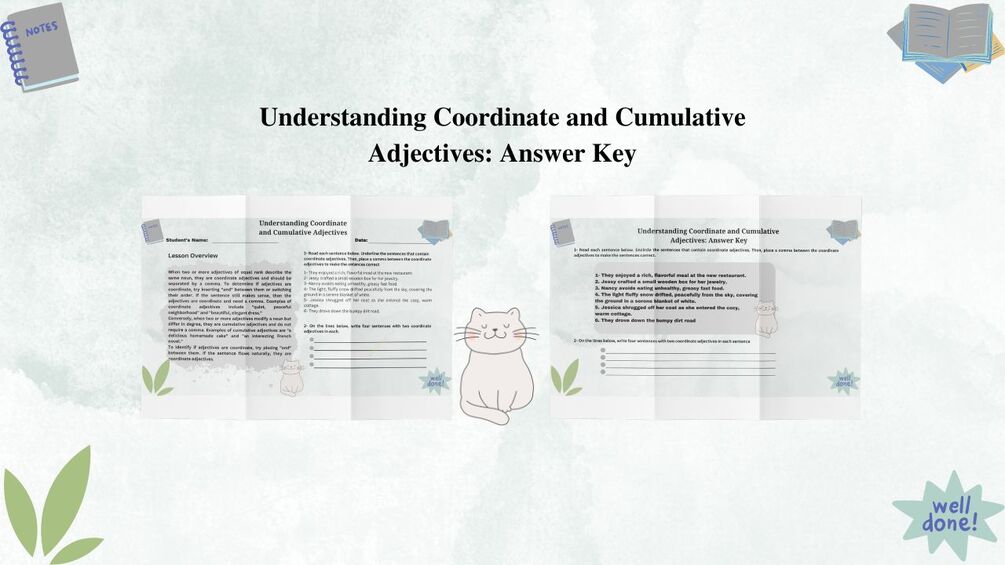 A one-page worksheet about using commas to separate coordinate ...