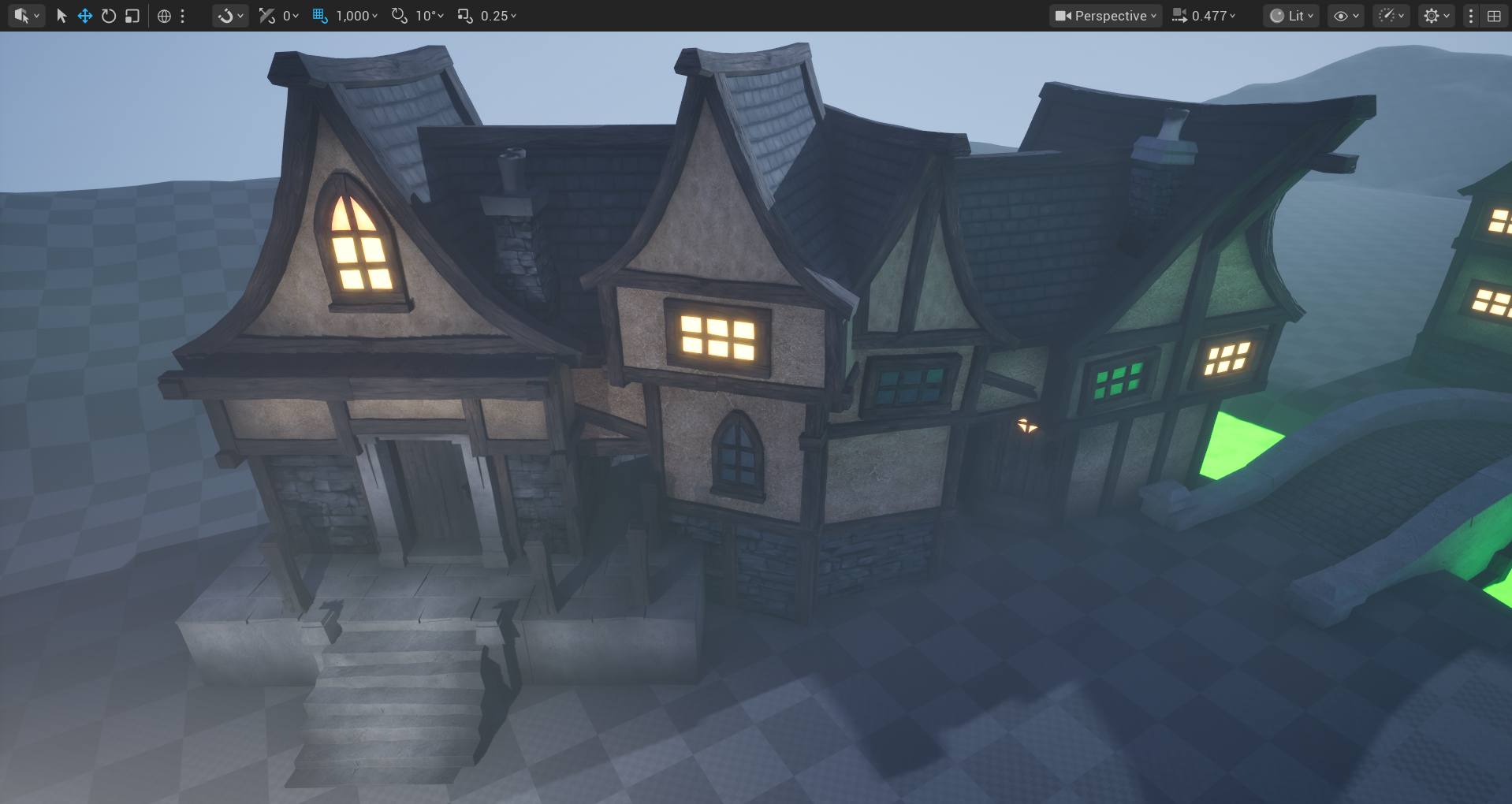Stylized Haunted Street Environment: Blender to Unreal Engine 5