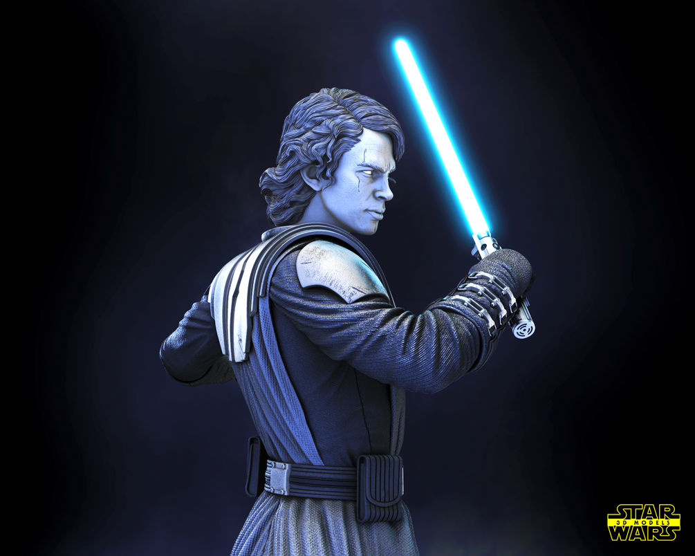 Anakin Skywalker (Clone Wars) Sculpture - Star Wars 3D Models - Tested ...