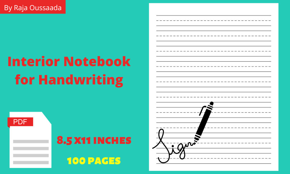 Interior notebook for Handwriting