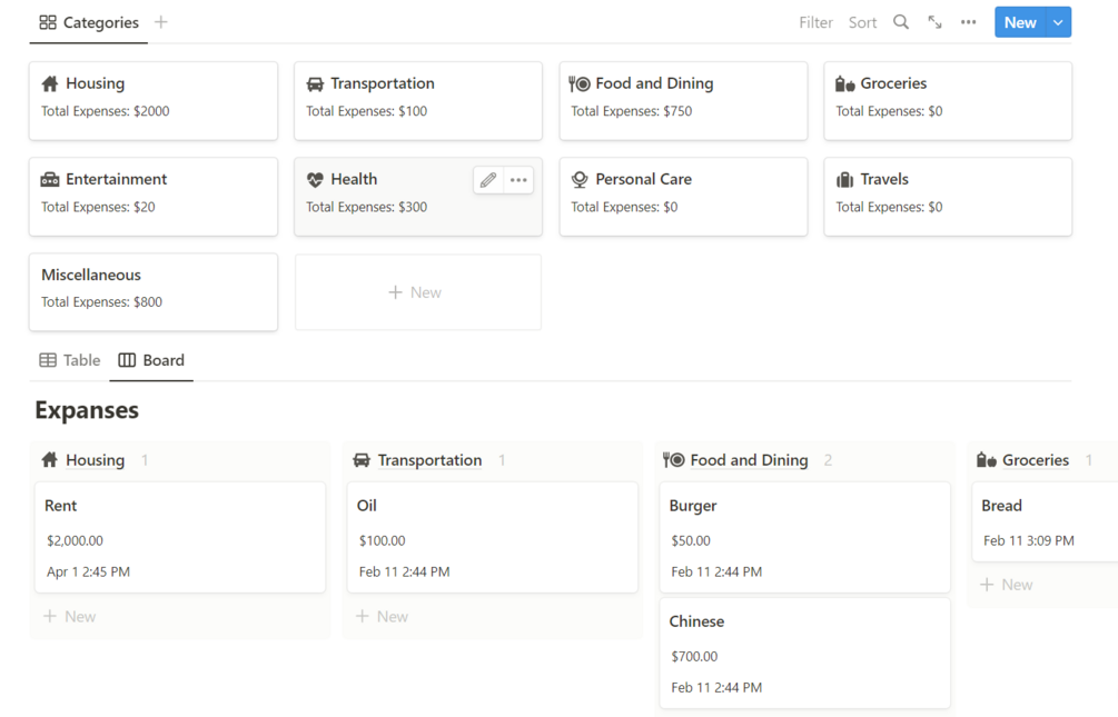 Personal Expense Tracker