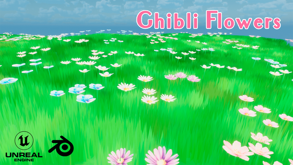 Ghibli Flowers Pack | Stylized Flowers in Anime Style (Includes custom ...