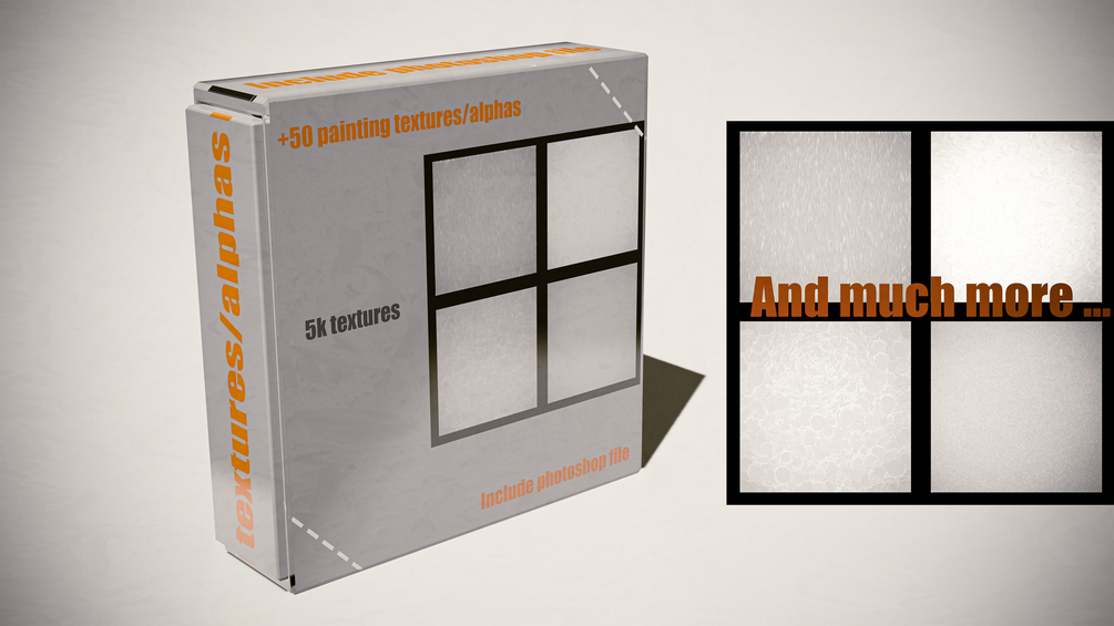 50+ Painting alpha textures Pack