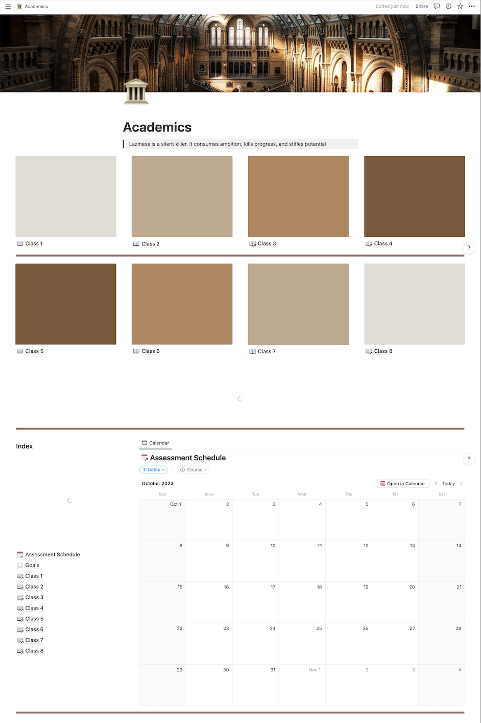 Academic Notion Template