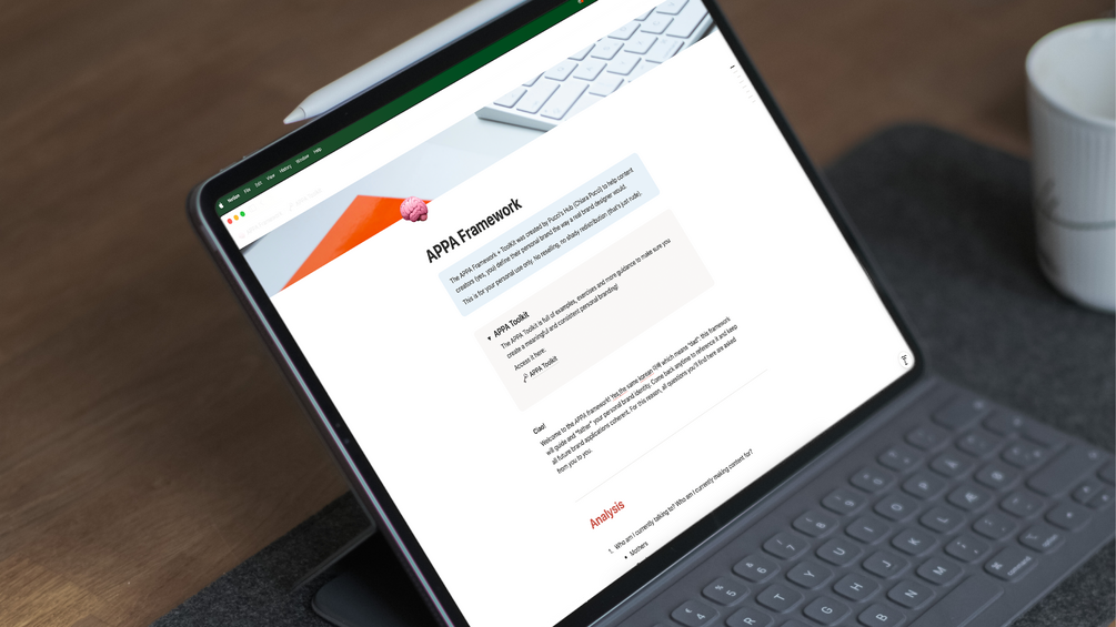 APPA Framework + Toolkit for Content Creators
