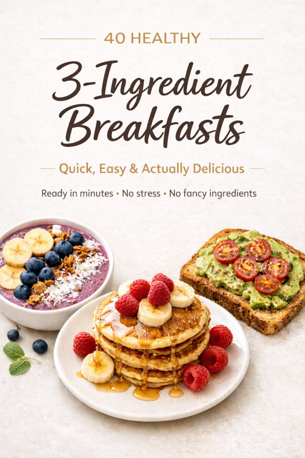 “40 Healthy 3-Ingredient Breakfasts (Quick & Easy)”