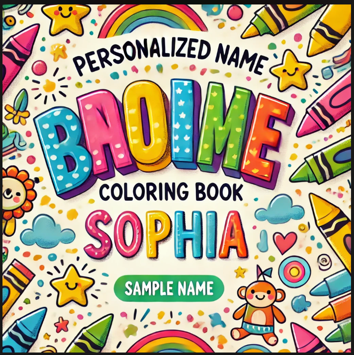 Customized Name Color Book