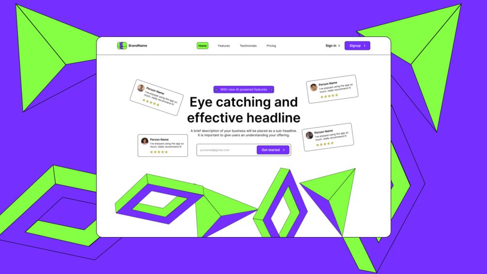 Vibrant and Bold SaaS Landing Page Template