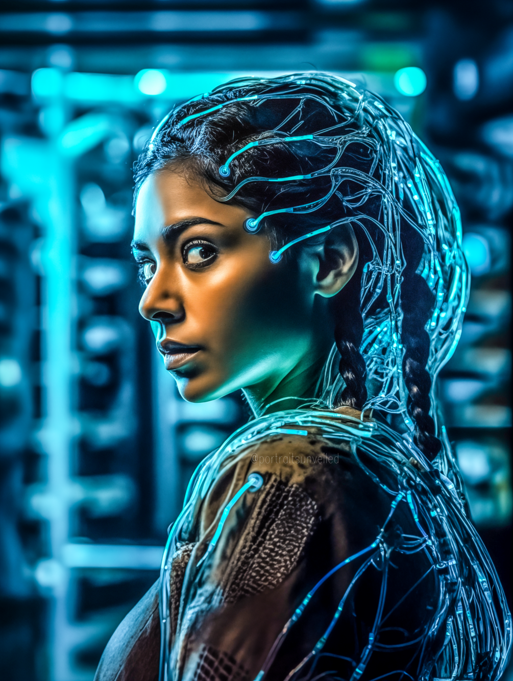 Priya "Spark" Reddy - Cyberpunk AI Art Digital Download | Futuristic ...