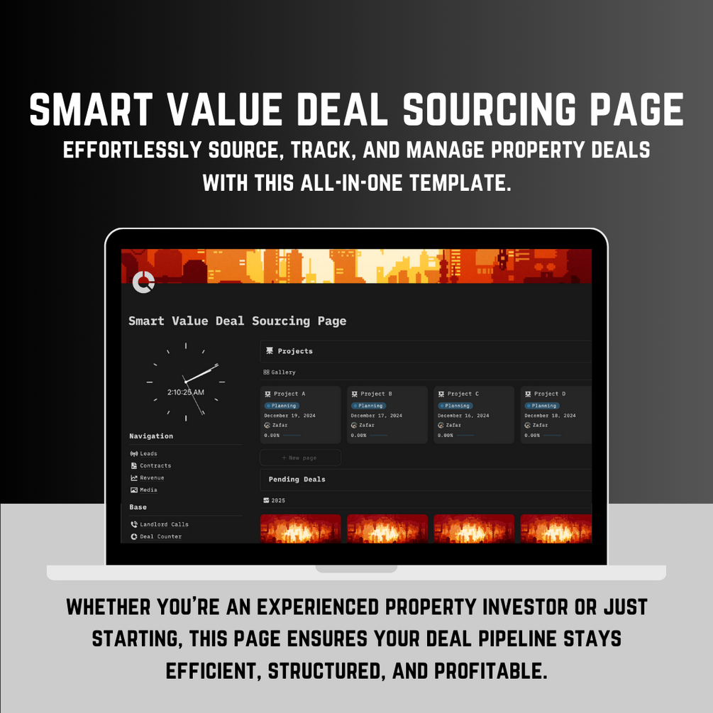 Smart Value Deal Sourcing Page