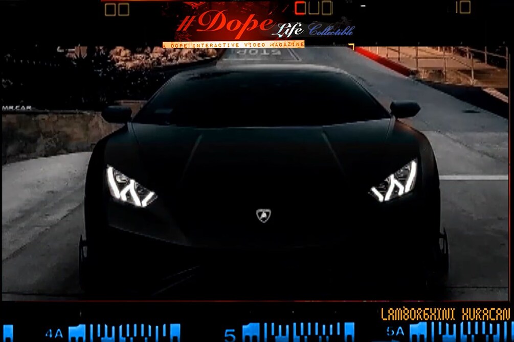 ONYX BLACK LAMBORGHINI HURACAN - Dope Life 3D Motion Picture Collectible Art Card