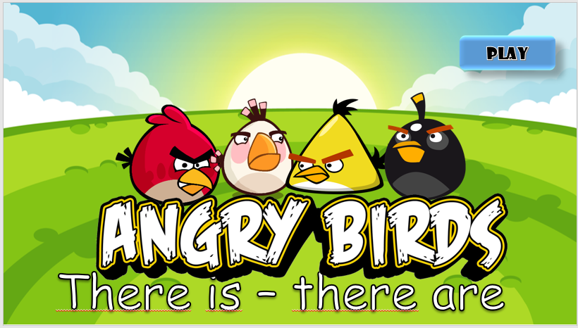 Angry Birds – is and are – PPT game
