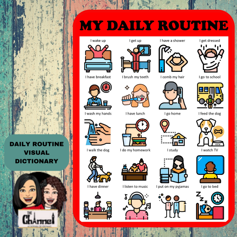 Daily Routine - Visual Dictionary 20 words