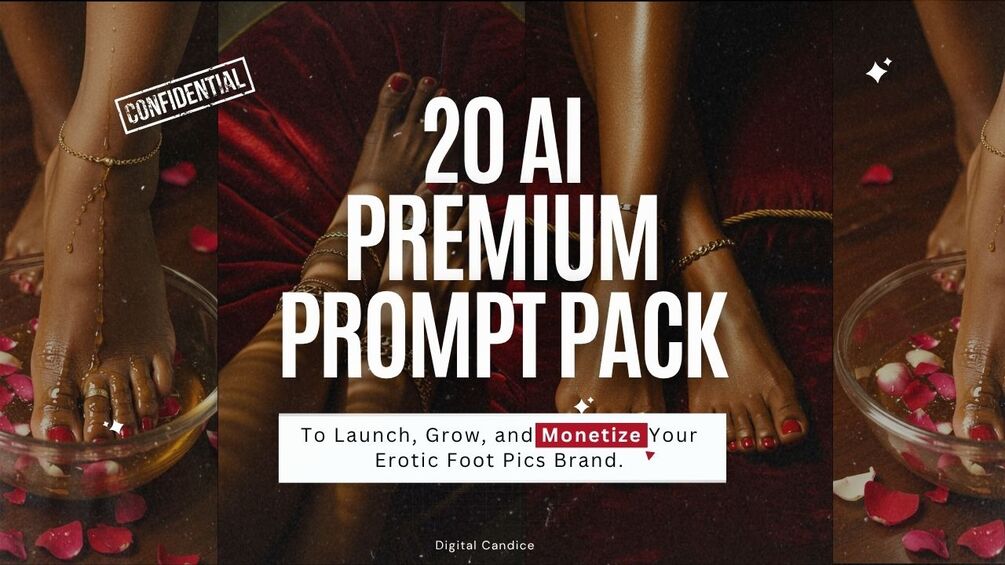 20 AI Premium Prompt Pack for Erotic Foot Creators