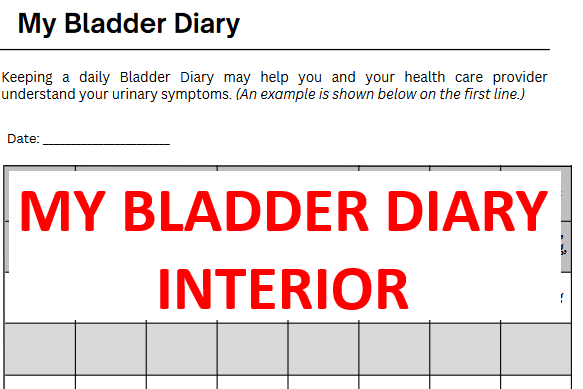 Bladder Diary Interior Template pdf file ready for KDP Book Publishing