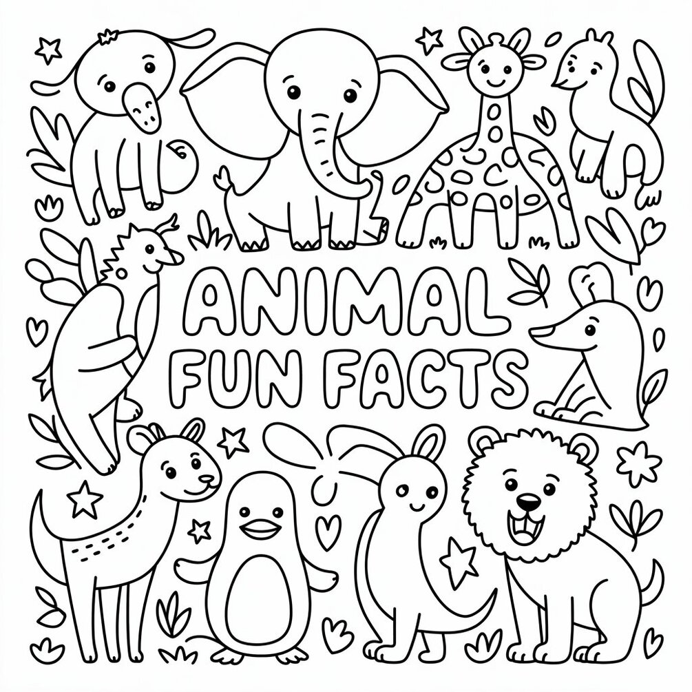 Animal Fun! Coloring Book for Ages 4–8