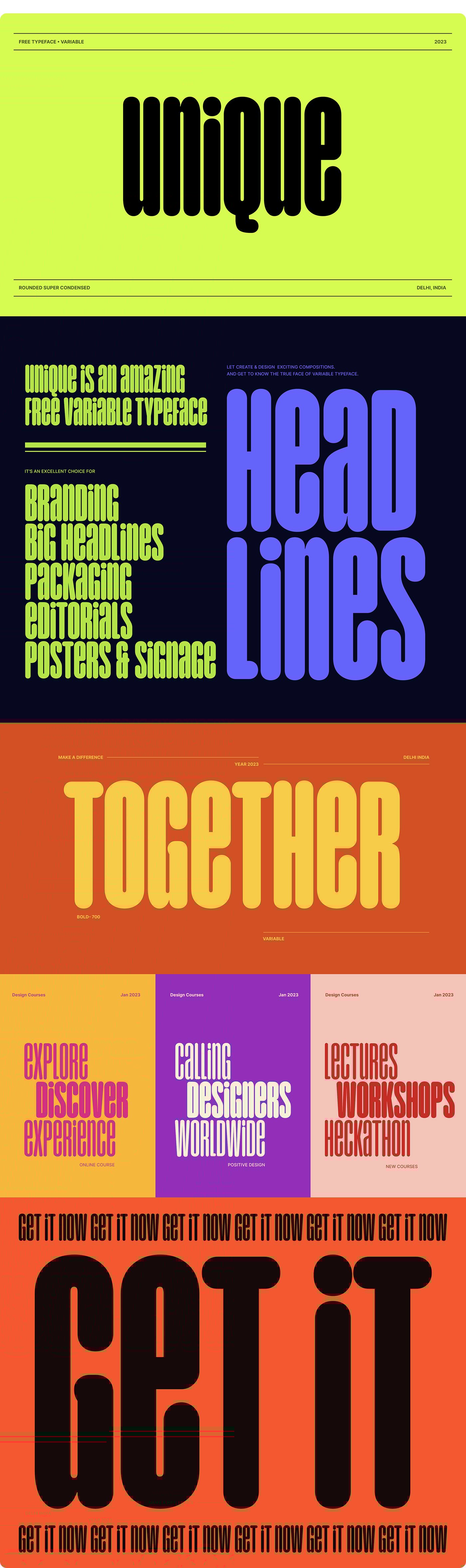 Unique | Free Rounded Typeface - Rajesh Rajput