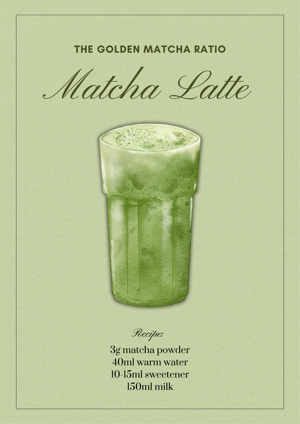 The Golden Matcha Ratio Poster