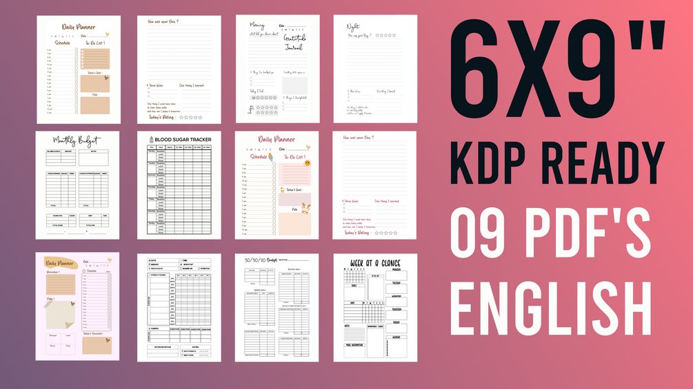 KDP Interiors EN 6x9 Low Content Book Interior Templates
