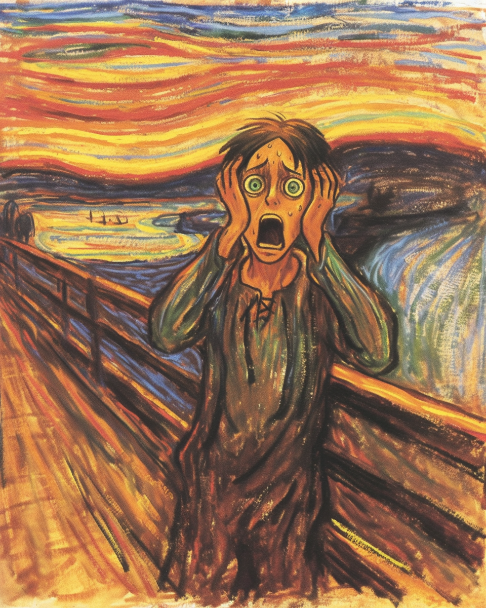 Attack on Titan: The Scream Painting by Edvard Munch