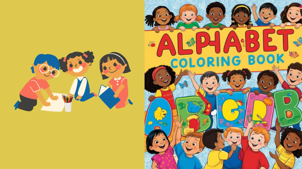 A to Z Coloring Book: Learning the Alphabet Through Art.