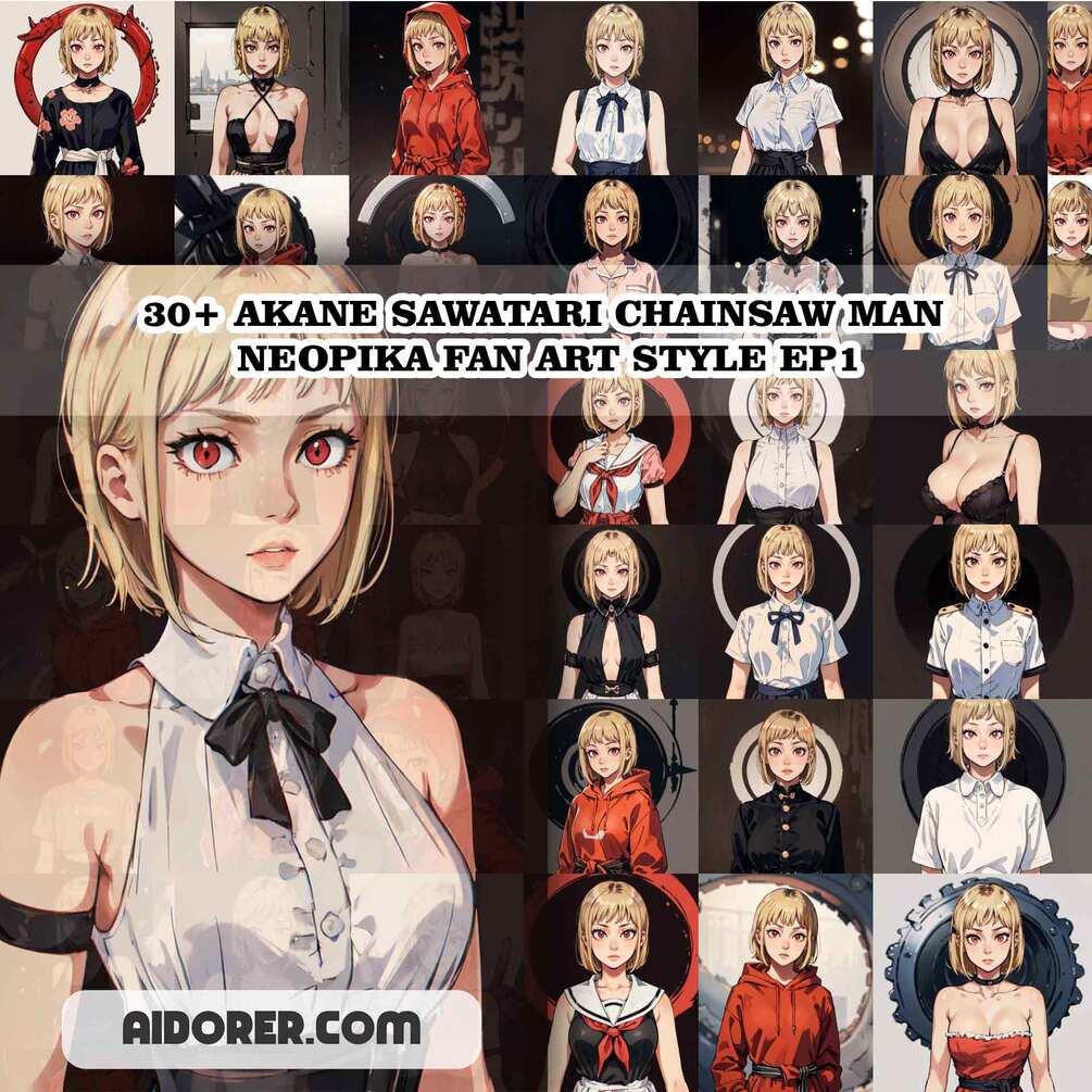 30+ AKANE SAWATARI CHAINSAW MAN NEOPIKA FAN ART STYLE EP1
