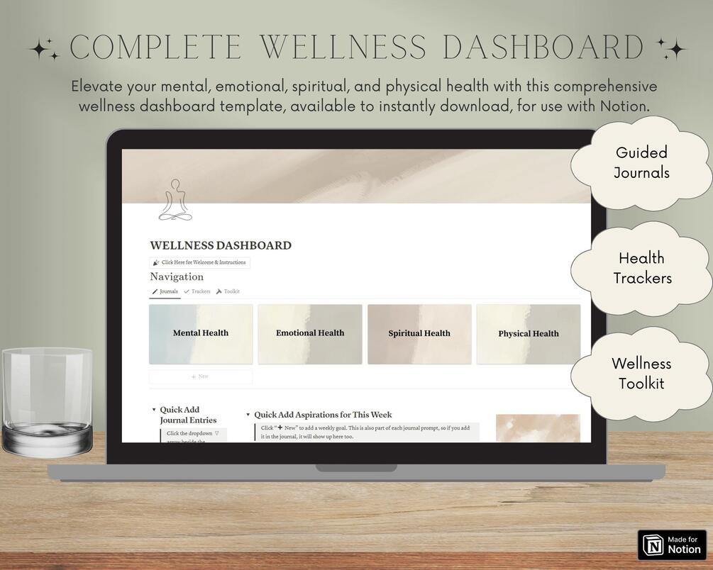 Notion Wellness Dashboard Template