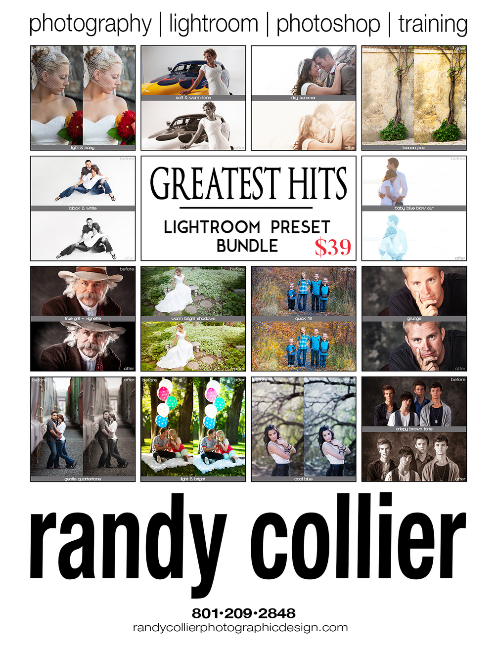 Randy Collier's "Greatest Hits" lightroom preset bundle