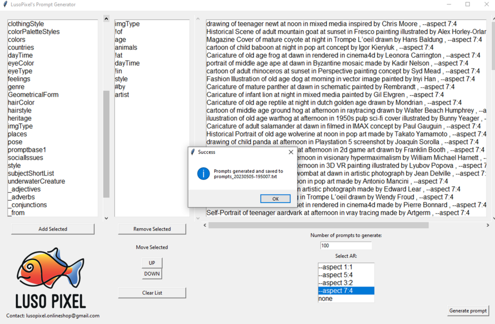 LusoPixel's Prompt Generator (windows)