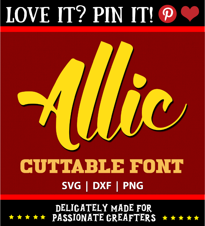 Allic Cuttable Font Svg Cut Files