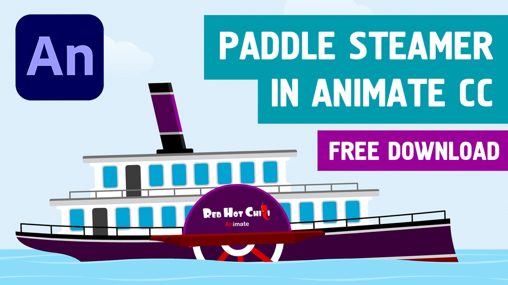 Paddle Steamer Animation in Adobe Animate CC
