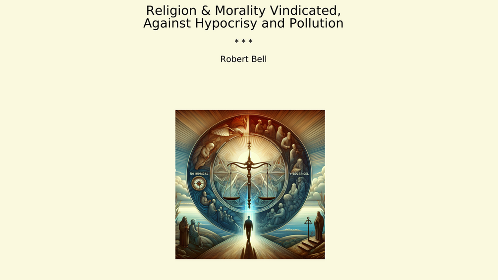 Religion & Morality Vindicated, Against Hypocrisy and Pollution