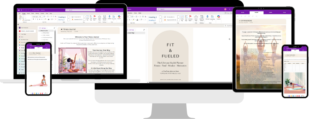 Fit and Fueled - The Ultimate OneNote Health Planner