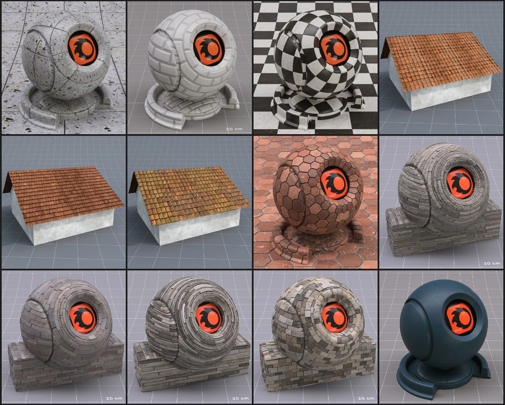 Corona material library for C4D Architecture Edition