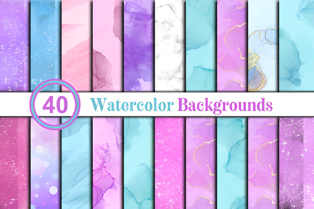 Watercolor Backgrounds Bundle Pack
