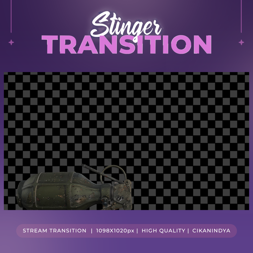 Animated Stinger Transition Military Grenade | Explosive Action Overlay for Streamers | Tactical ...