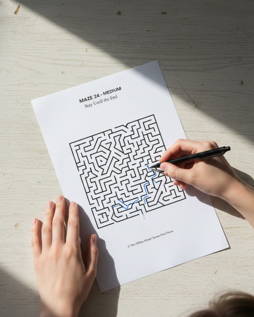 The Offline Mind – Focus Maze Book (Printable A4)